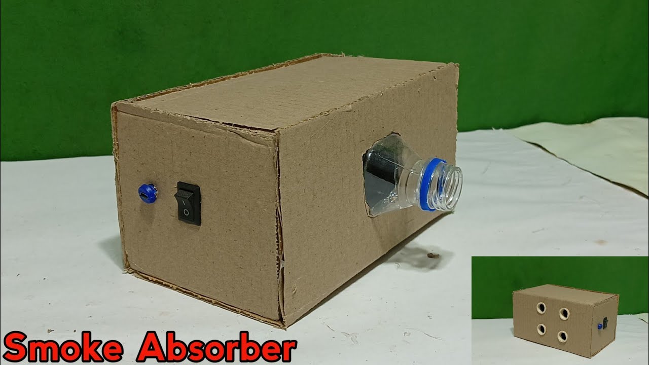 cardboard sa smoke absorber kaise banaya how to make a cardboard smoke ...