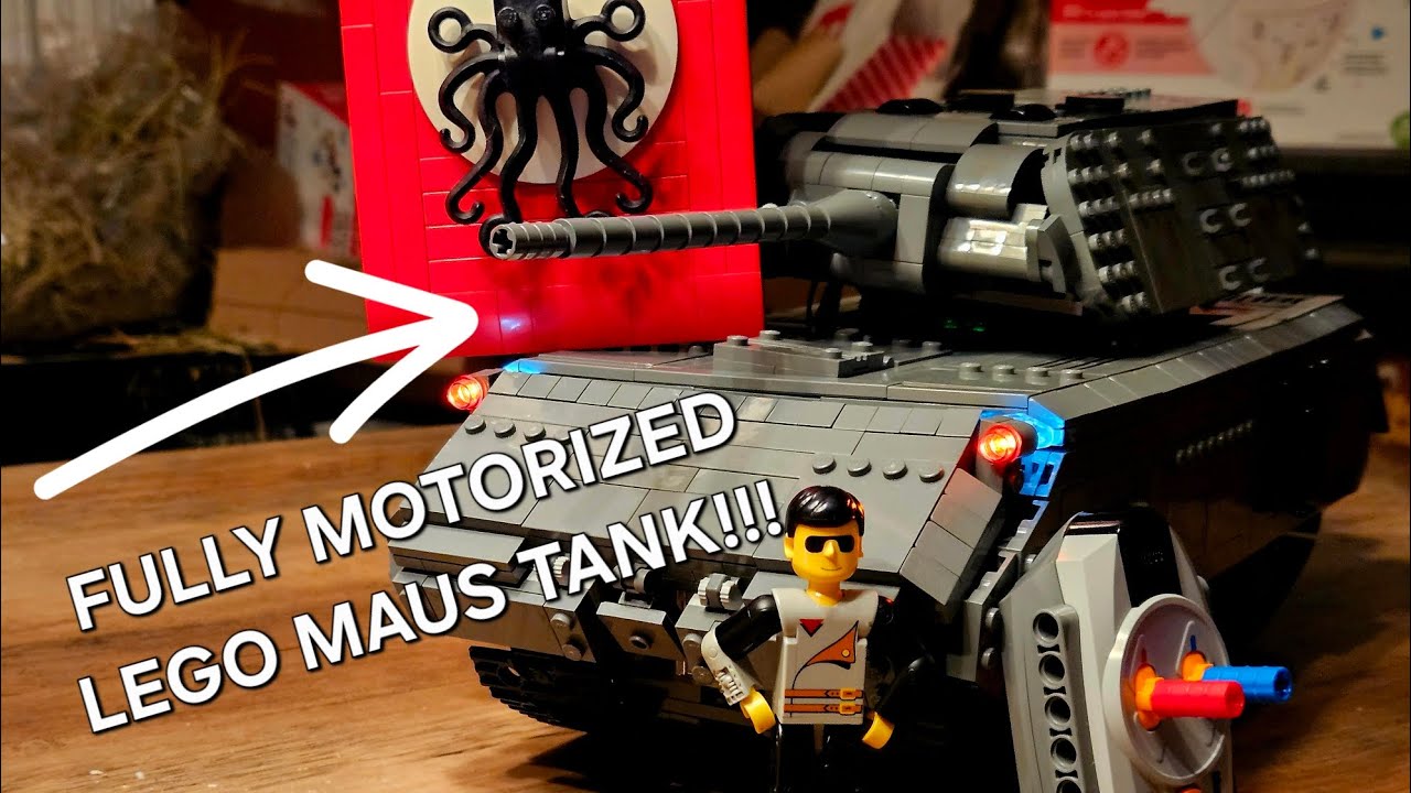 FULLY MOTORIZED LEGO PANZER VIII MAUS TANK MOC! - YouTube