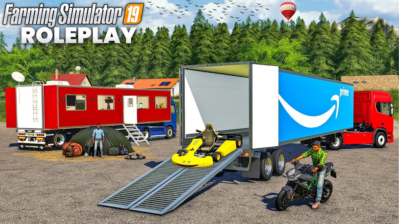 Camping de LUXE & Livraison AMAZON | (RolePlay) Farming Simulator 19 ...