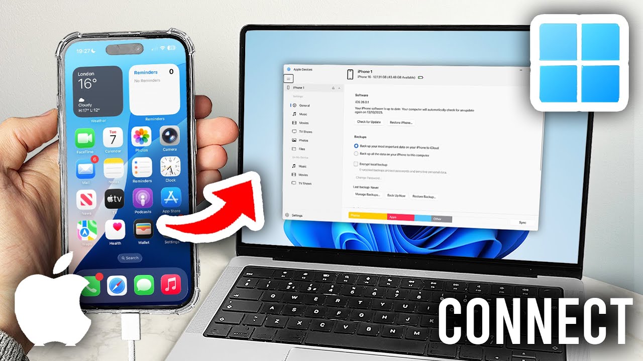 How To Connect iPhone To Apple Devices - iTunes Replacement - YouTube