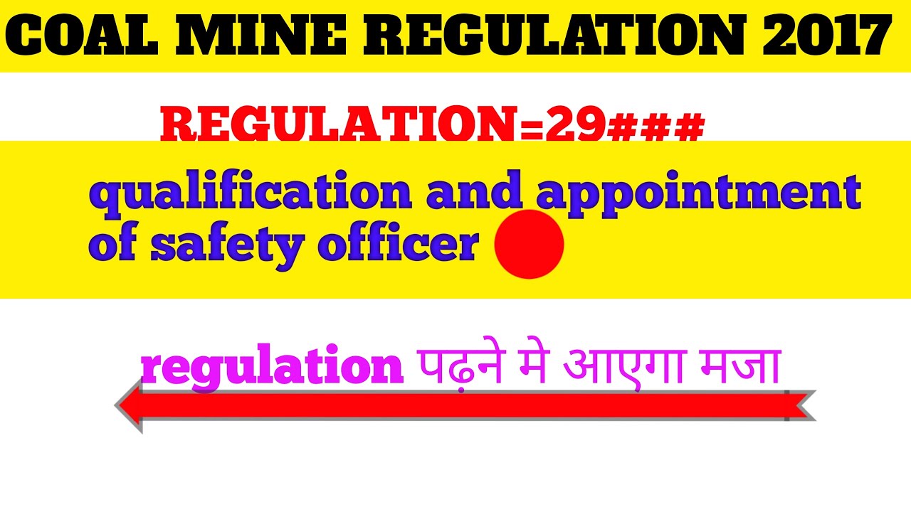 regulation 29( qualification and appointment। of safety officer) - YouTube