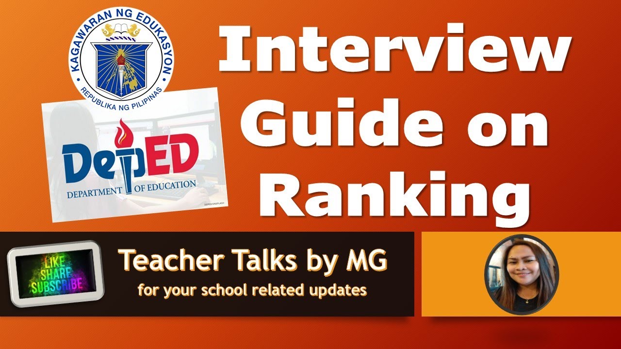 DEPED RANKING INTERVIEW GUIDE II Teacher Talks - YouTube