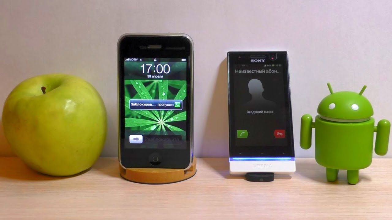 Old iOS vs old Android incoming call - YouTube