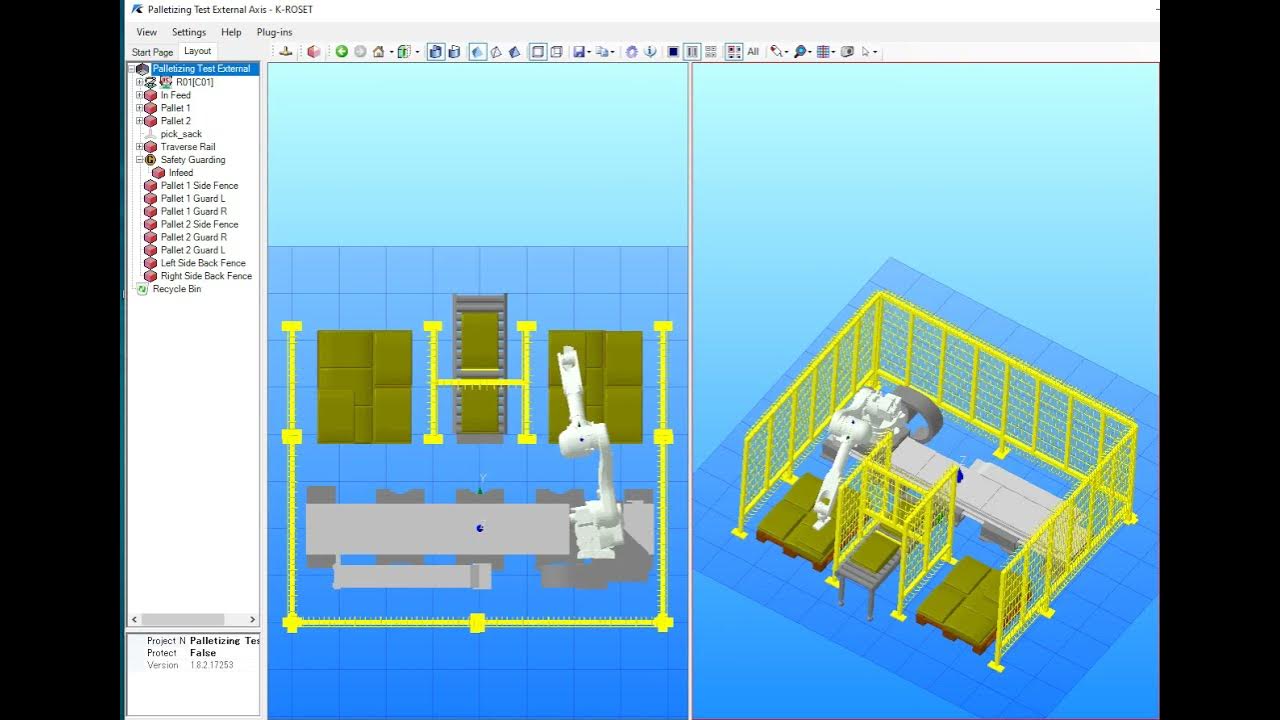 KRoset (Licensed Version) - Dual station palletizing - YouTube