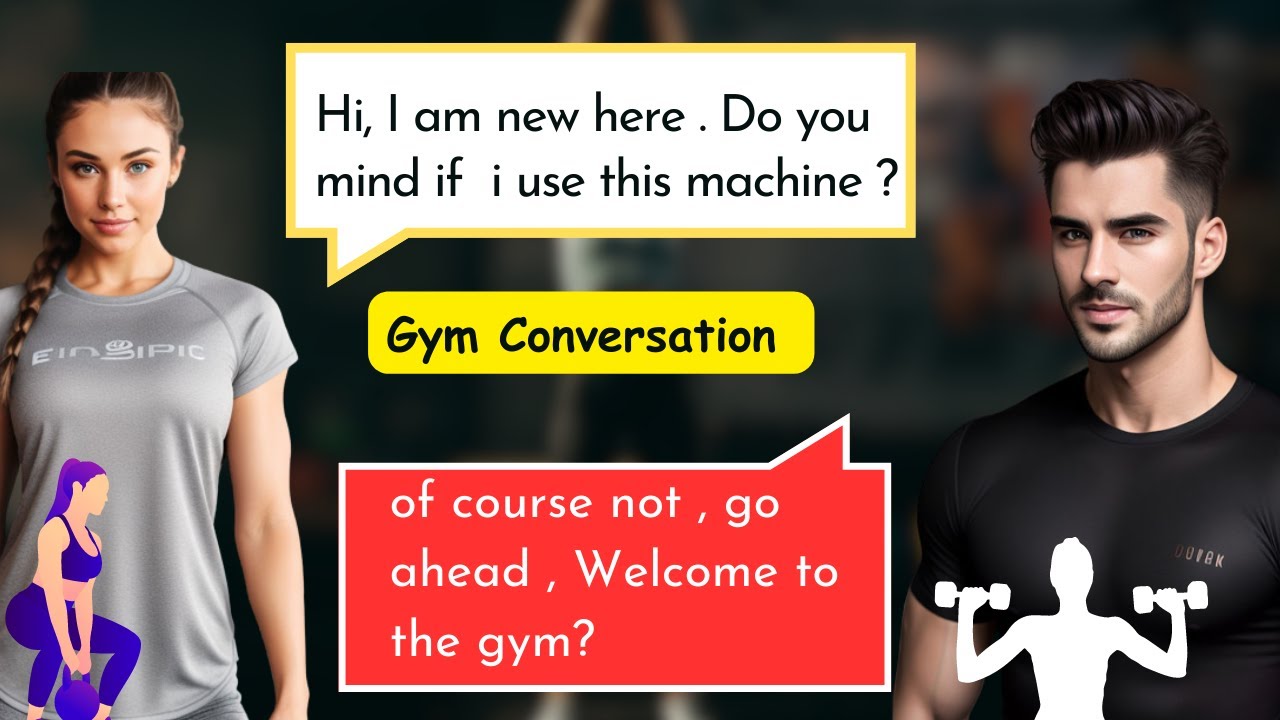 Daily English conversation Practice at gym - YouTube