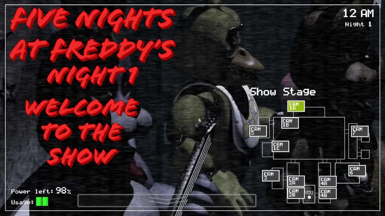 FNAF 1 Night 1 | Stop clicking outside the screen! - YouTube
