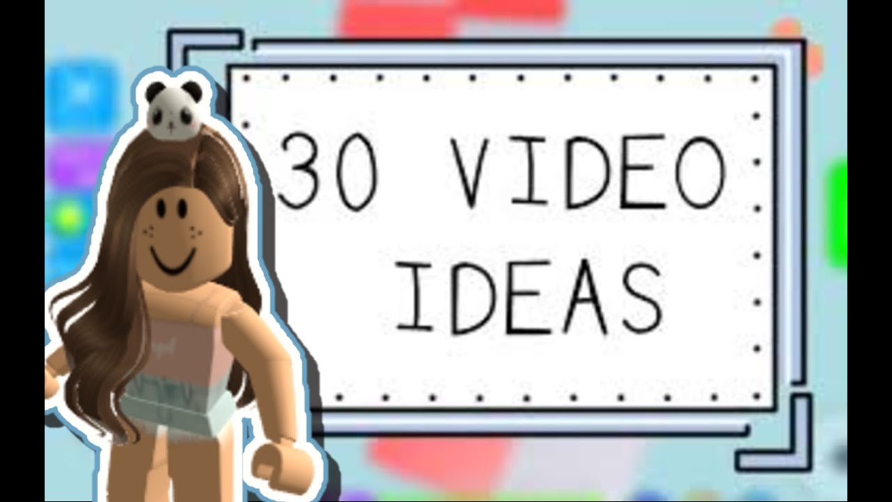 30 ROBLOX VIDEO IDEAS - YouTube