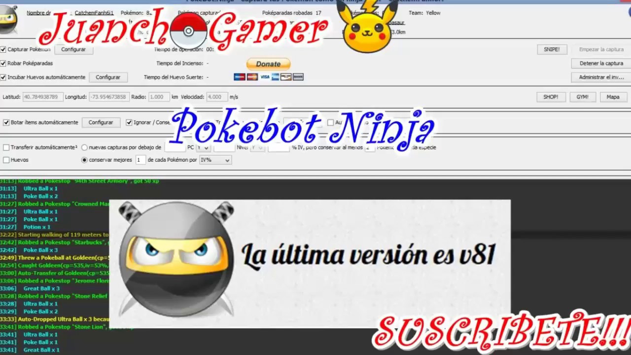 Pokebot ninja v81 - Ultima Actualizacion Para PC - 30/01/17 - API 0.51 ...