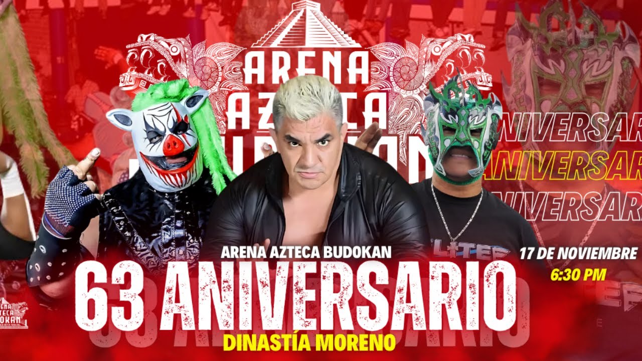 ¡63 ANIVERSARIO ARENA AZTECA BUDOKAN! 🔴💪 17 DE NOVIEMBRE - YouTube