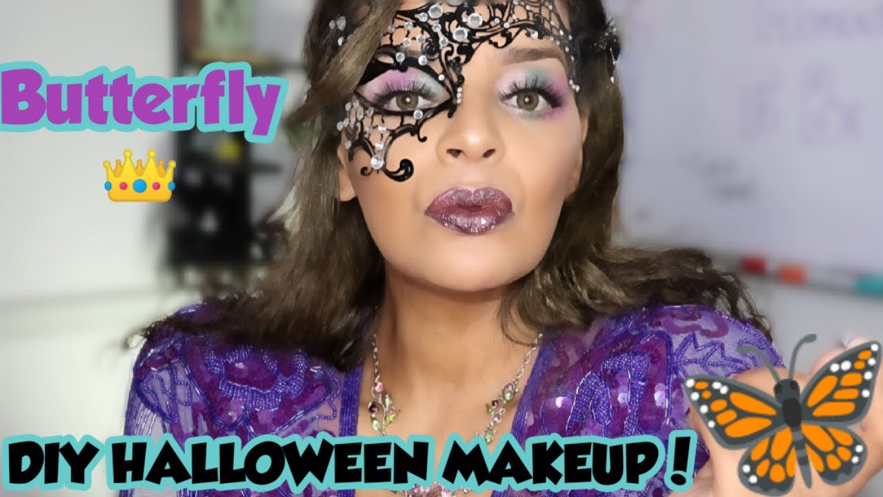 EASY BUTTERFLY MAKEUP TUTORIAL FOR HALLOWEEN | BEAUTY & BEYOND - YouTube