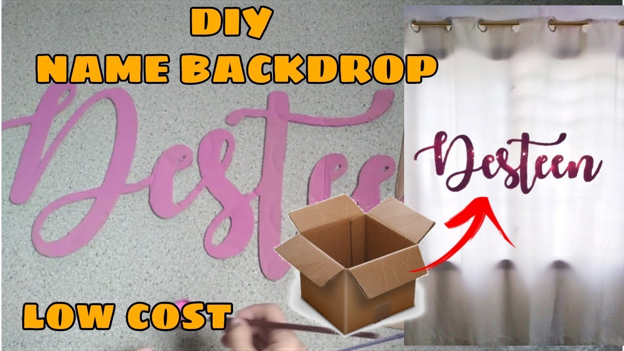 NAME BACKDROP| DIY NAME|CALLIGRAPY BACKDROP|EASY AFFORDABLE - YouTube