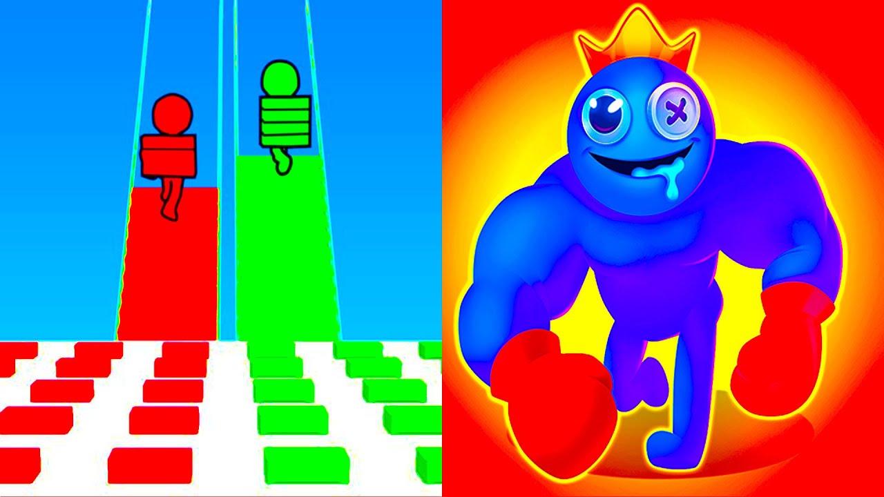 Punchy Race vs Bridge Race ⭐️🎀🌸⭐️ Hard Levels Challenge Walkthrough ...