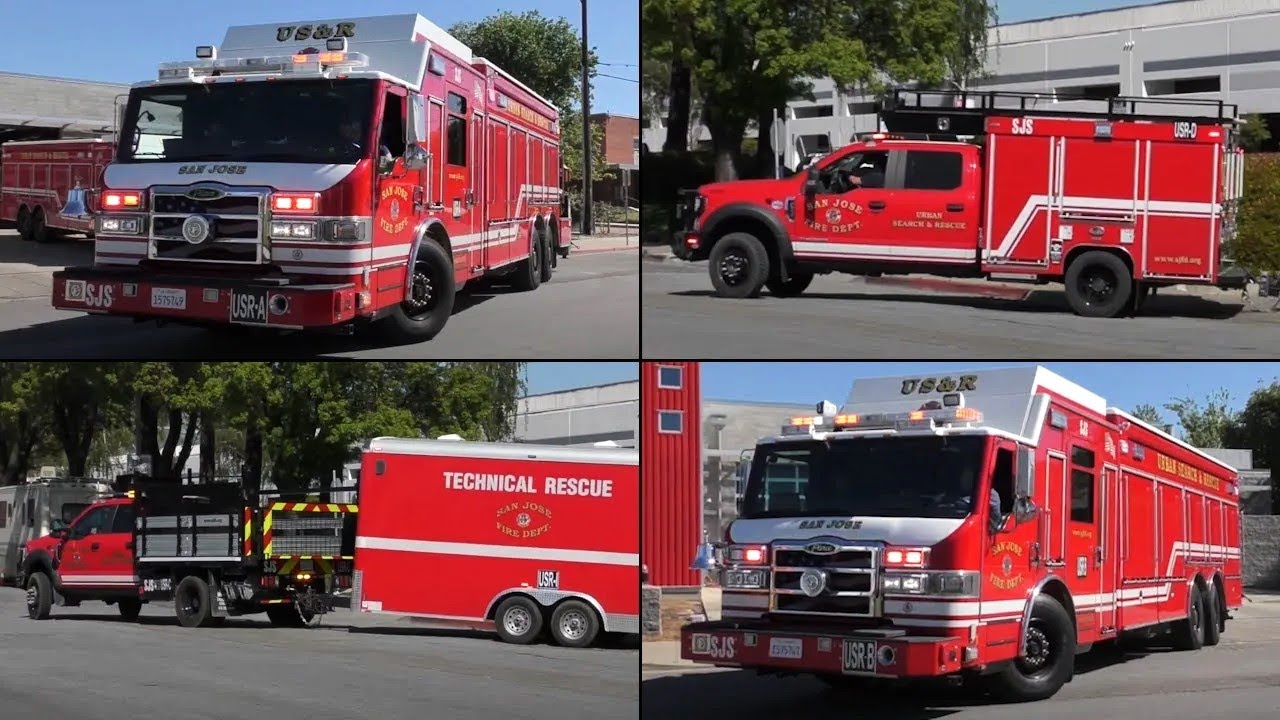 *RARE* San Jose Fire Dept. USAR 34A, USAR 34B, USAR 34C & USAR 34D ...