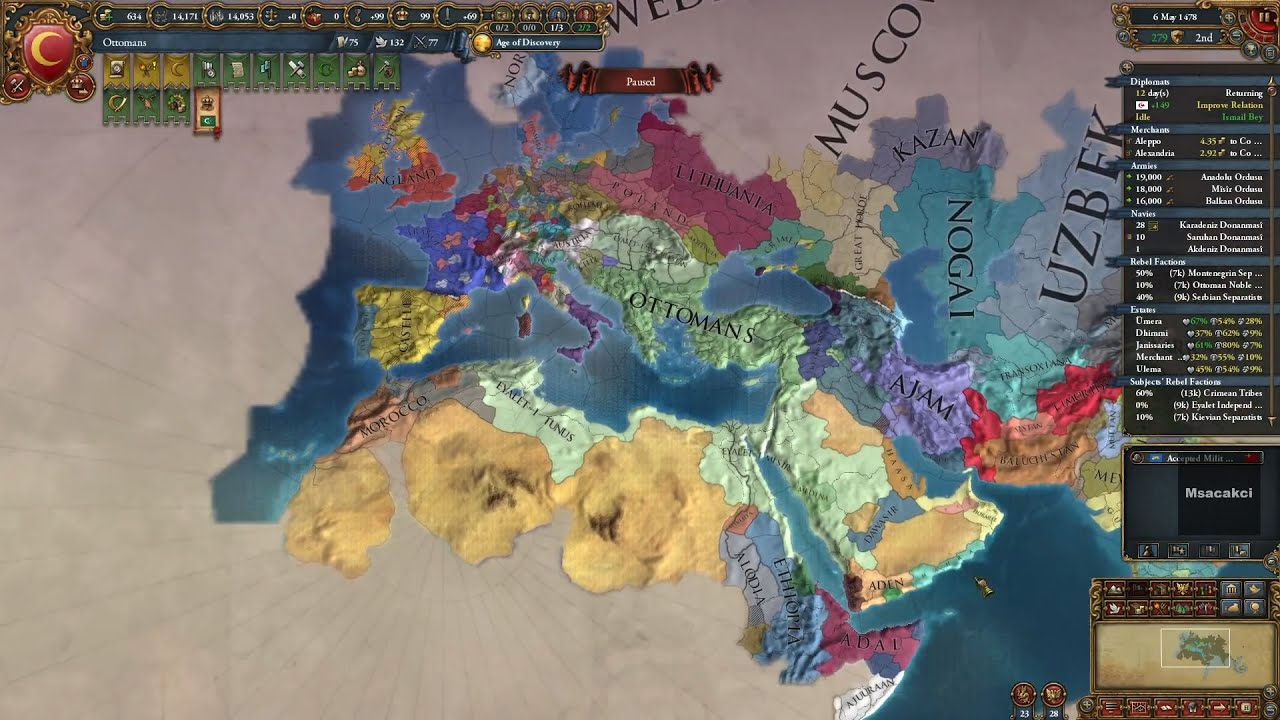 Europa Universalis IV | Ottomans | World Conquest | 1459 - 1478 | Part ...