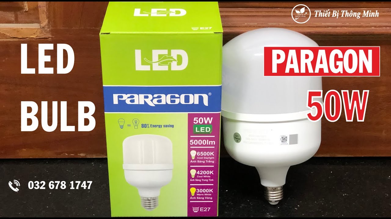ĐÈN LED BULB PARAGON 50W PBCD5065E27L | LED BULB TRỤ PARAGON | THIẾT BỊ ...