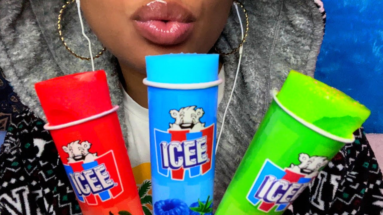 ASMR | Blue Raspberry💙 Cherry 🍒 & Sour Apple 🍏 ICEE - YouTube