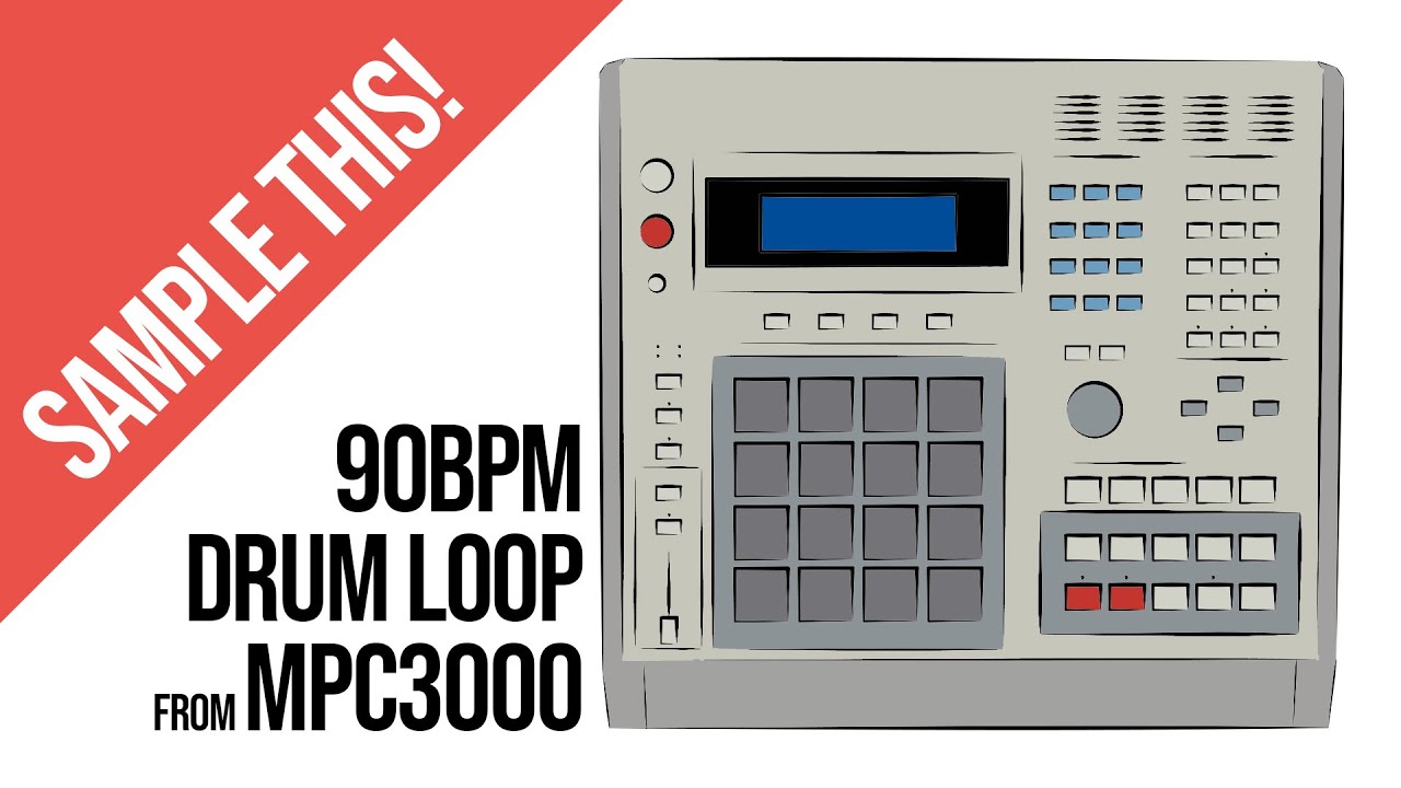 90BPM Hip Hop Oldschool Drums From MPC 3000 - YouTube