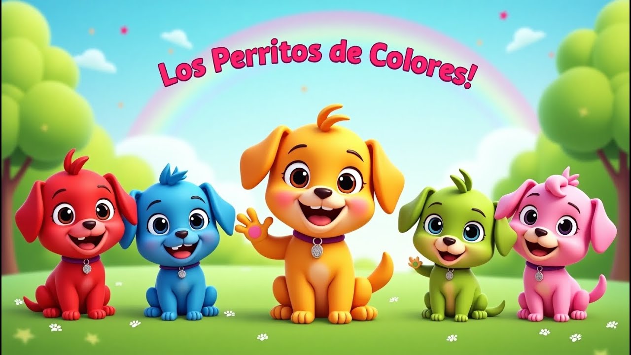 “🐶 Los Perritos de Colores – Canción Infantil para Aprender y Jugar 🎨🎵 ...