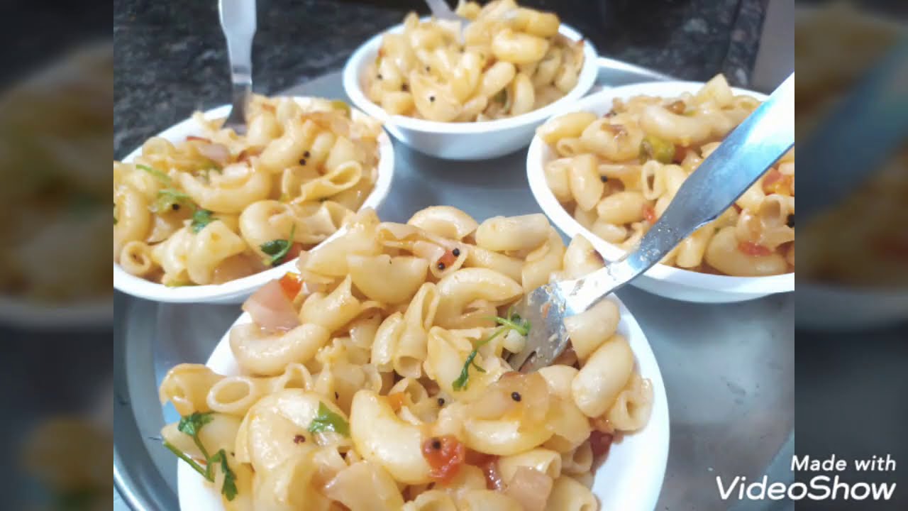 Pasta with Macroni, evening snack - YouTube