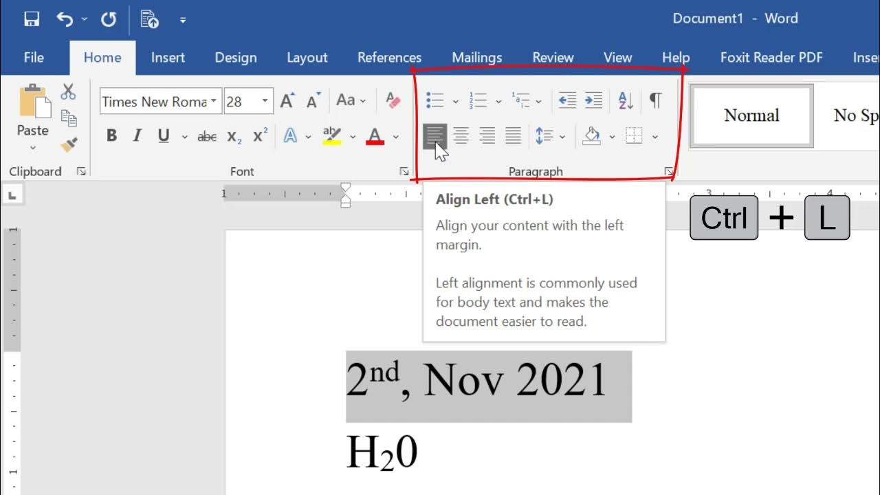 15.Subscript, Superscript, text alignment and Symbol - YouTube