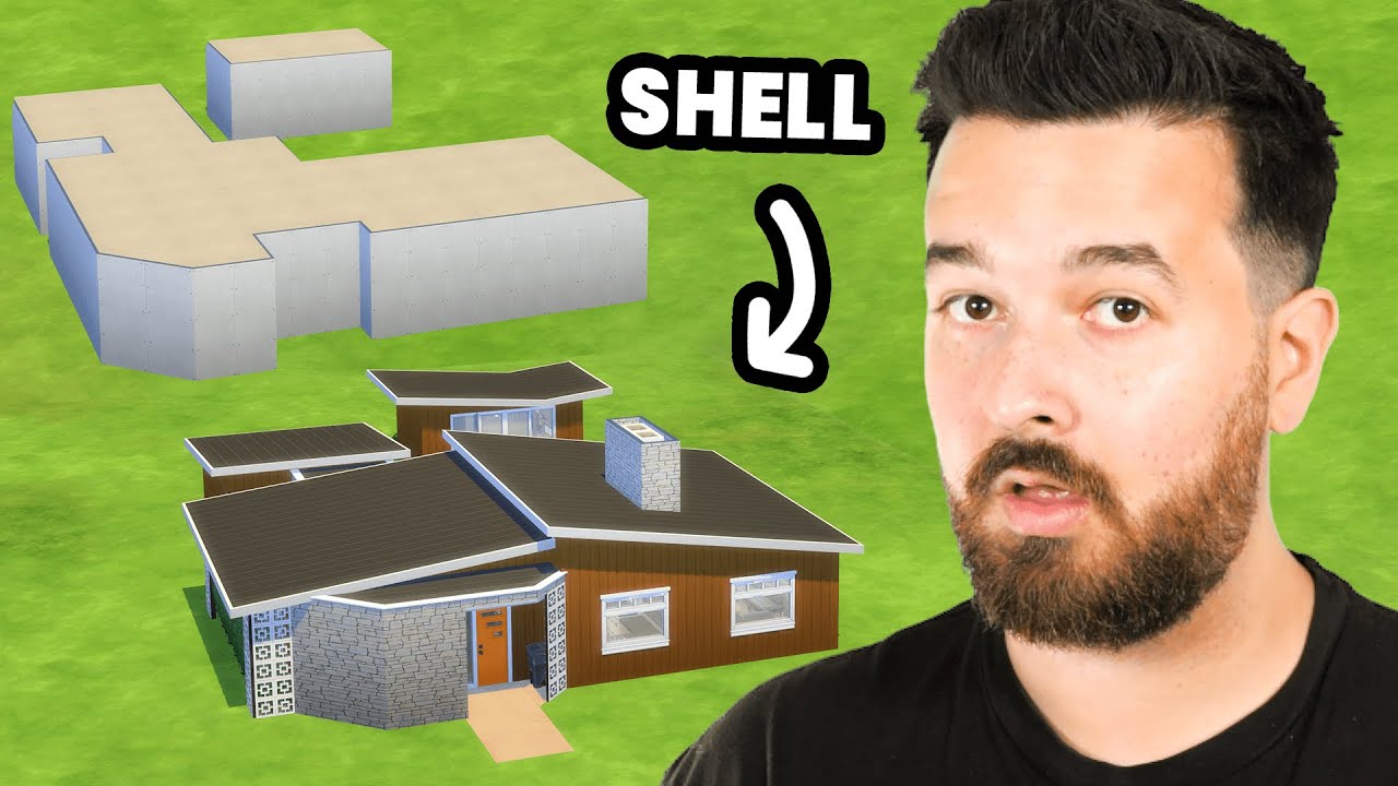 I turned this shell into a mid century house - YouTube