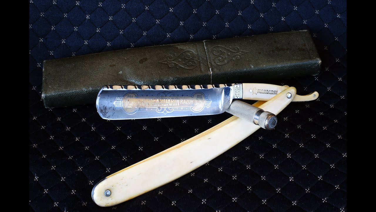 Vintage Mandarin straight razor - YouTube