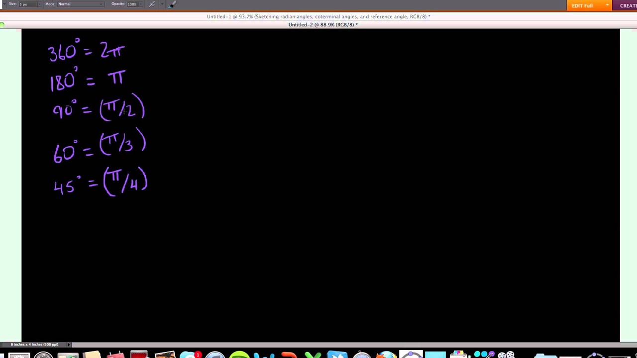 How to sketch radian angles - YouTube