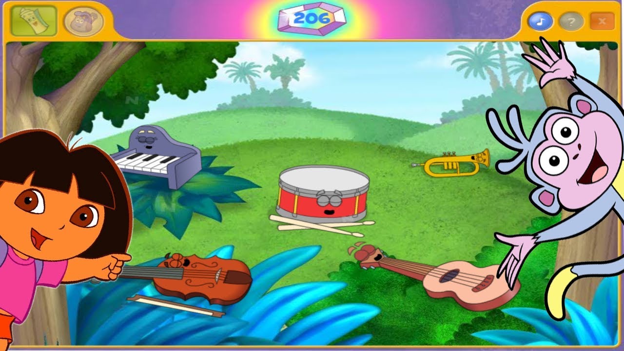 Dora the Explorer Big Birthday Adventure Musical instruments Minigame ...