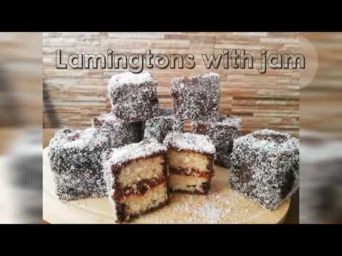LAMINGTONS with Jam - Lamingtons Recipe - YouTube