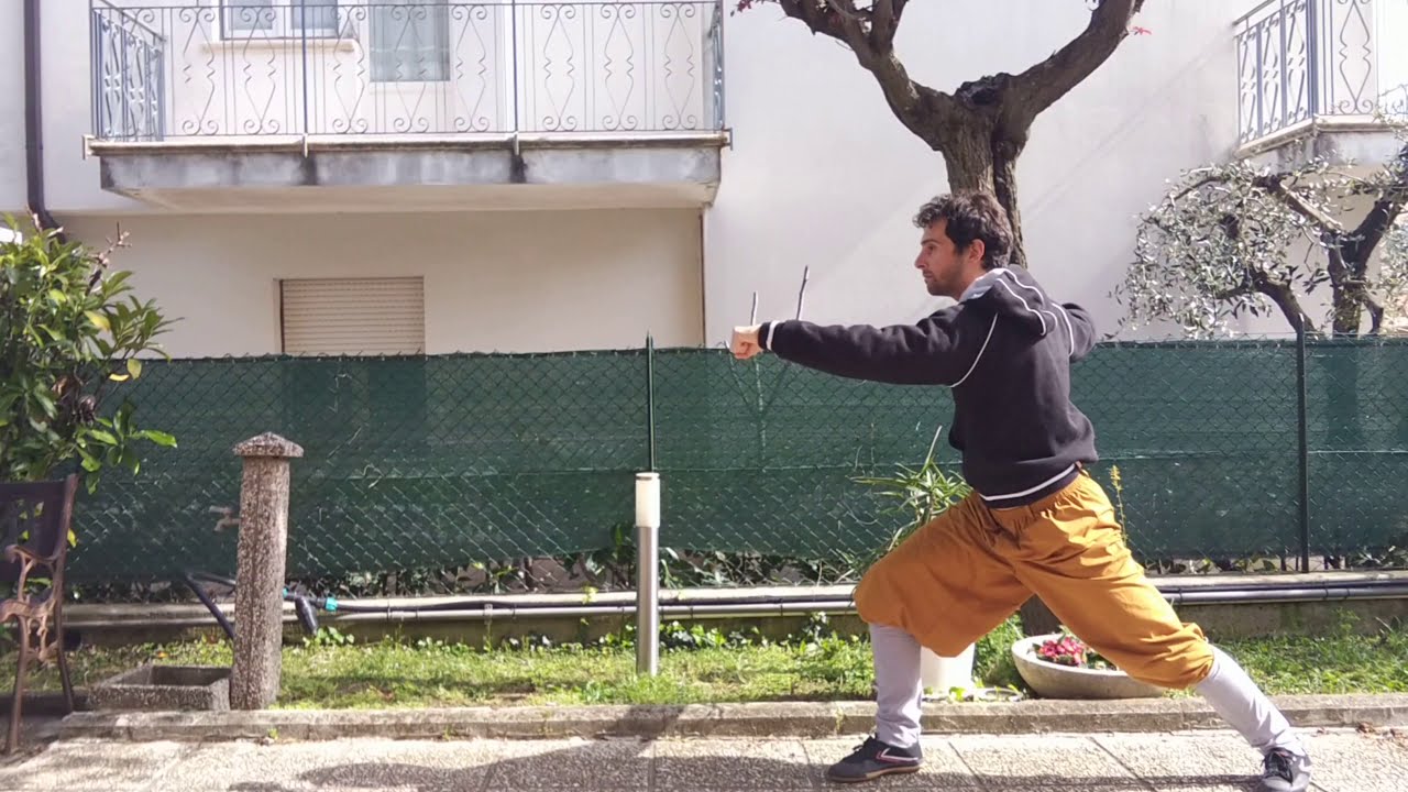 步行拳 Bu xing quan - basic position of kung fu - YouTube