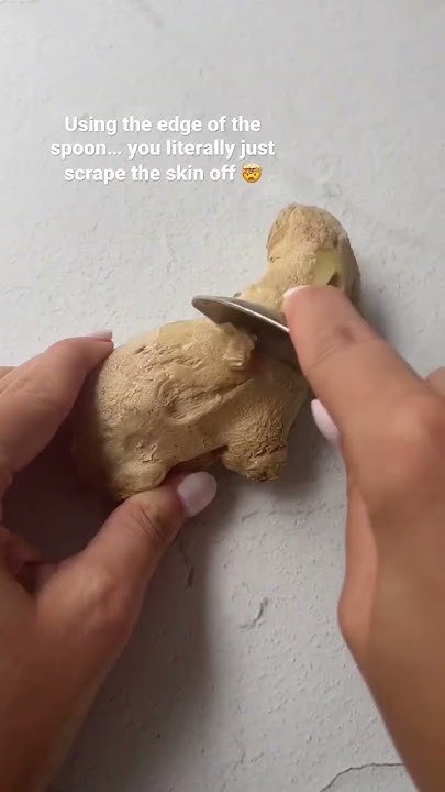 the best way to peel ginger #recipe #kitchenhack #lifehack #cooking ...