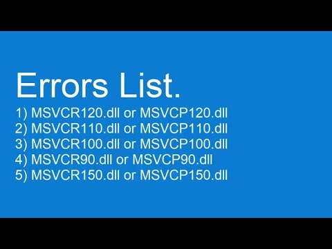 msvcr.dll and msvcp.dll in game errors quick guide for gamers - YouTube