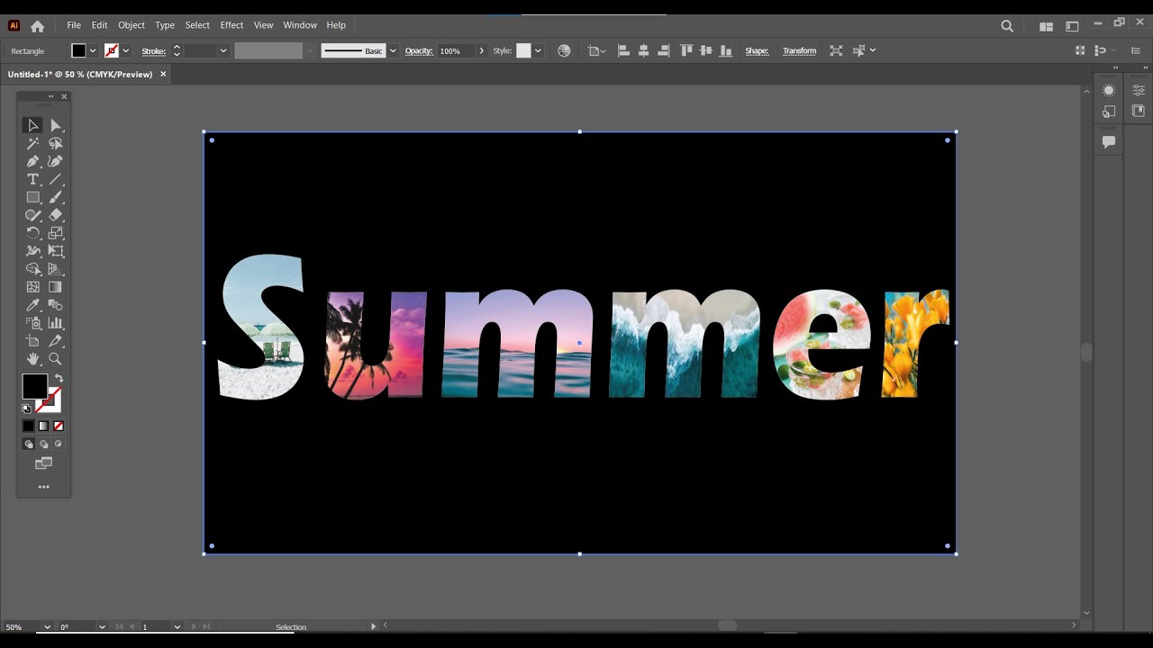 How to Fill Text with Several Different Photos in Adobe Illustrator ...