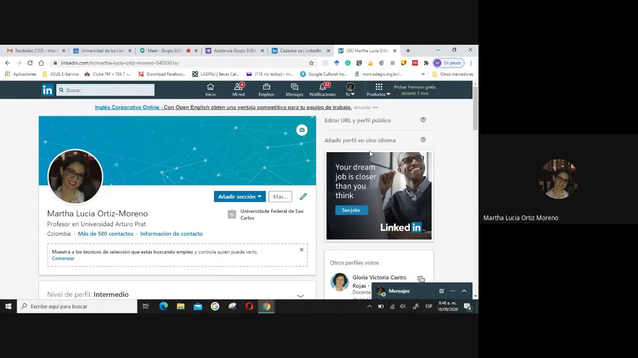 Tutorial ¿Cómo crear la hoja de vida en Linkedin? - YouTube