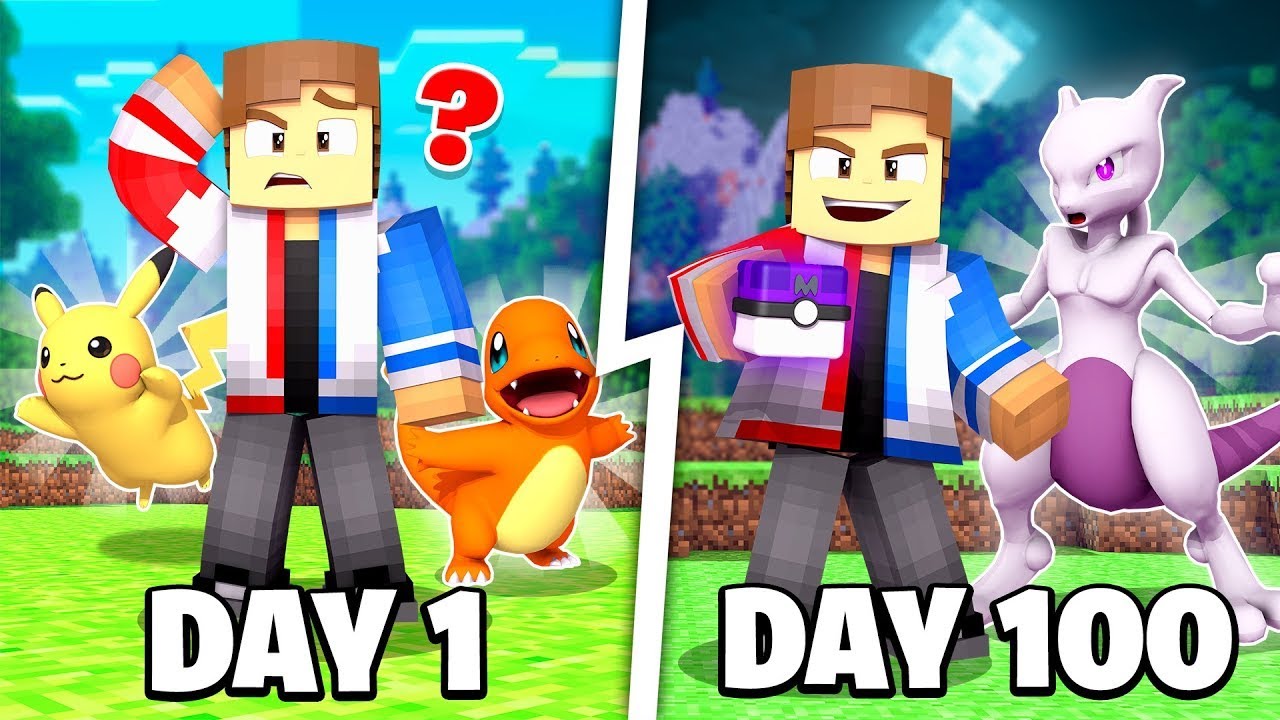 MINECRAFT POKEMON 100 DAYS - YouTube