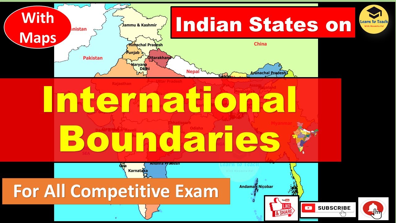 🇮🇳⭐India Map with Neighbouring Countries | Indian states on ...