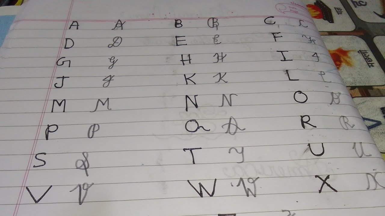 How to cursive writing practice (A to Z)/cursive hand writing beginning ...