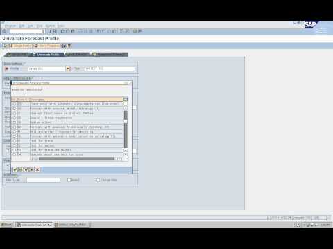 Creation of Master Forecast Profile in SAP APO - YouTube