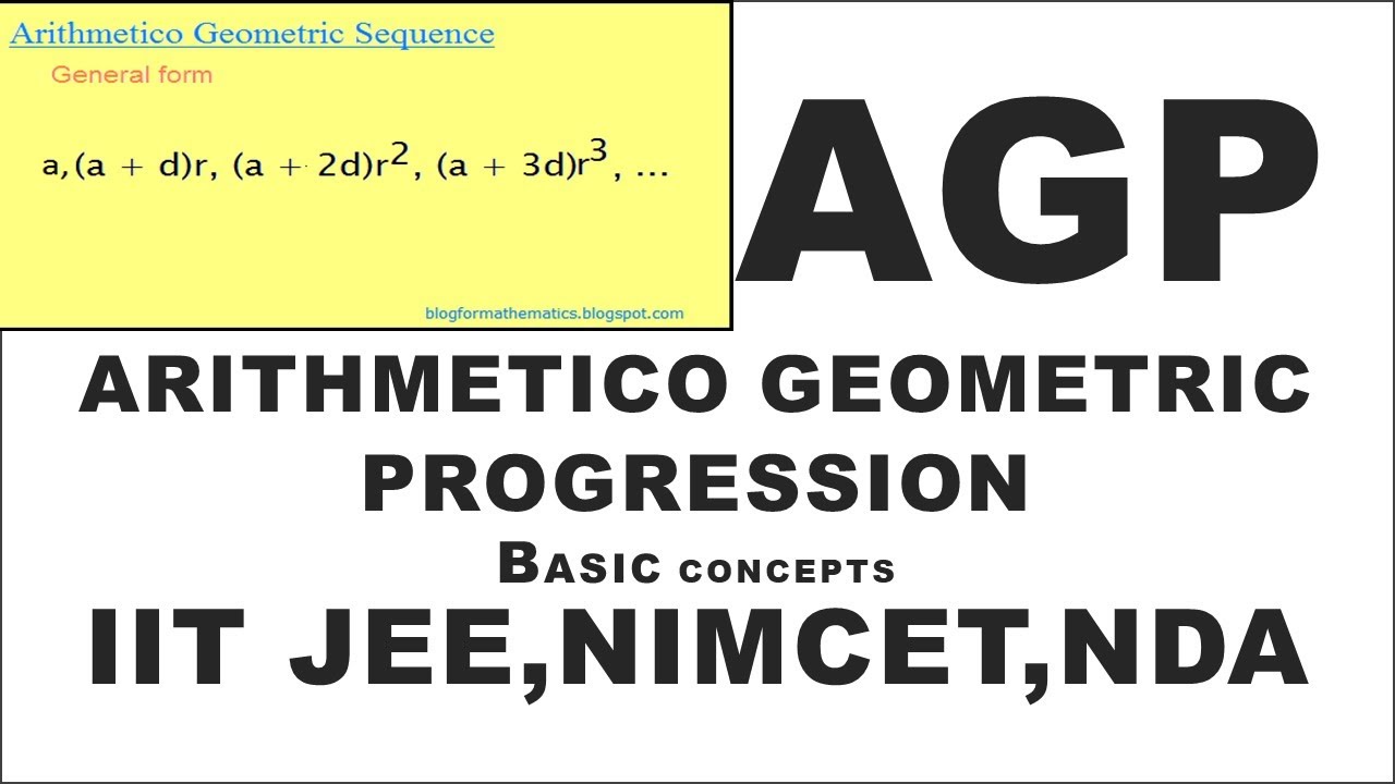 Arithmetico Geometric Progression | AGP | Progression | Sequence ...