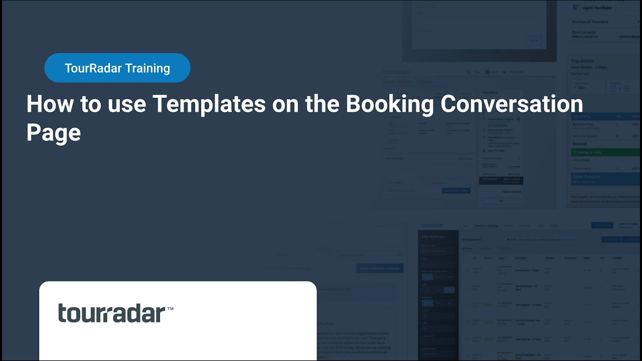 How to Use Templates in the Booking Conversation Page - YouTube