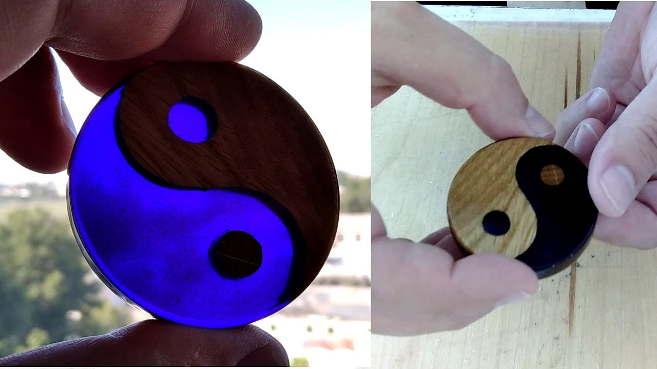 Yin Yang Pendant / epoxy resin art jewelry pendant - YouTube
