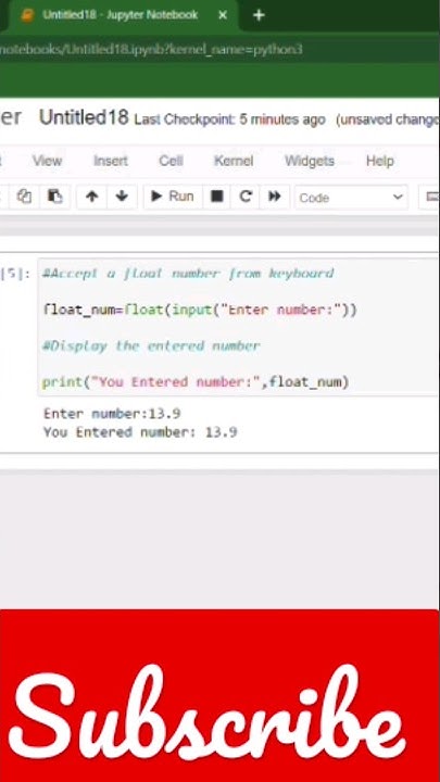 A python program to accept a float number from keyboard ||#shorts #coding - YouTube