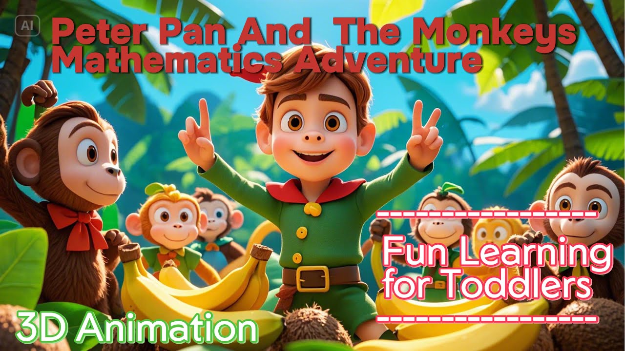 Peter Pan’s Monkey Math Adventure | Fun Learning for Toddlers | 3D ...