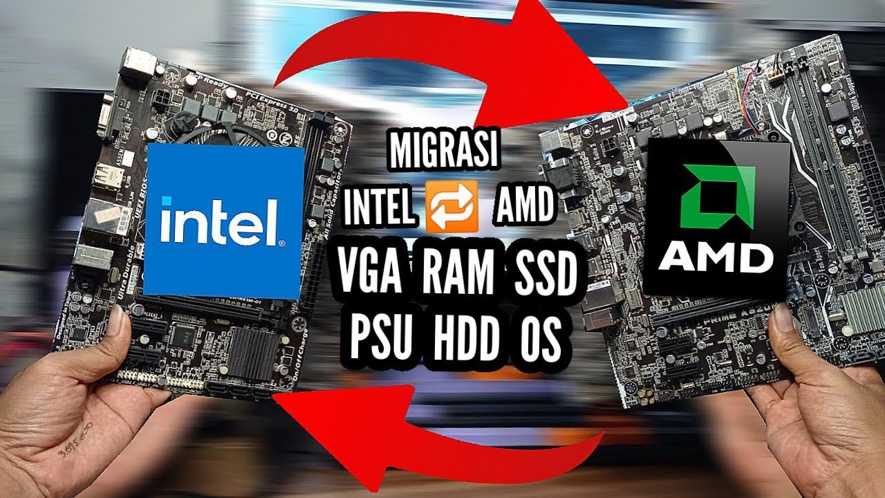 CARA SAYA BONGKAR PASANG PC INTEL KE AMD | VGA RAM SSD HDD PSU. TANPA ...