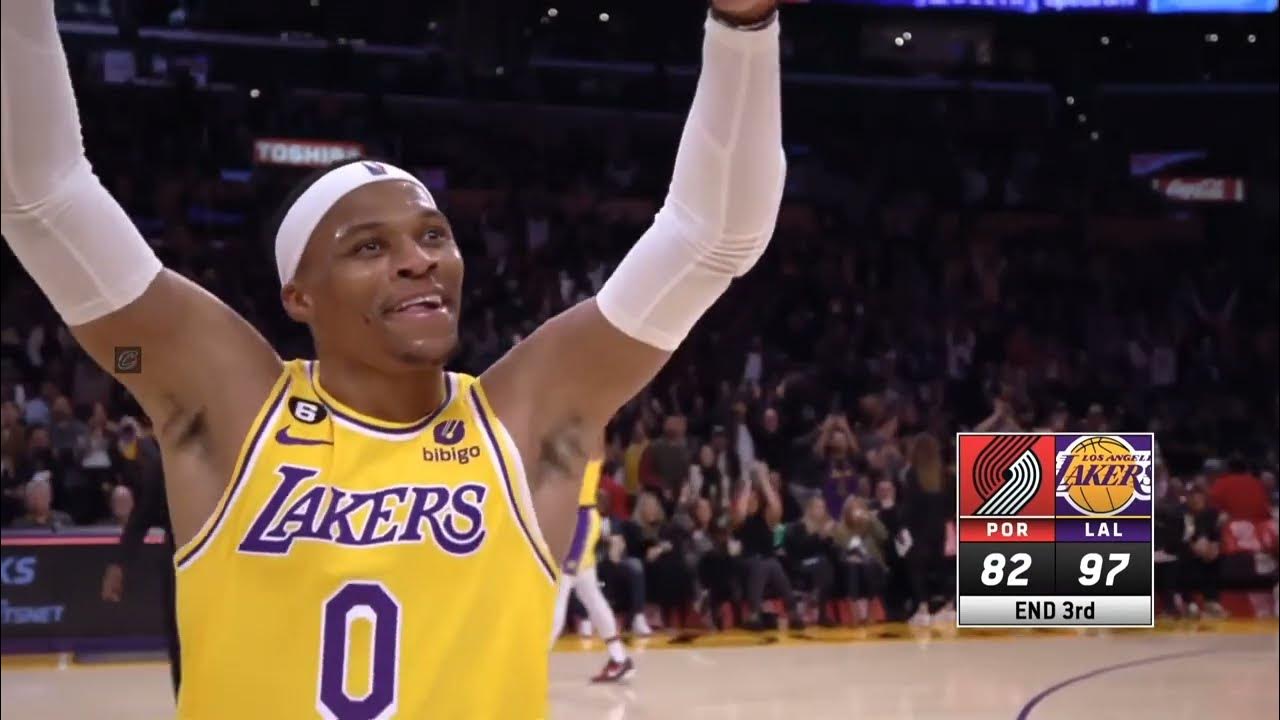 Russell Westbrook Hits Half Court Buzzer Beater Then Hits His Dance - YouTube
