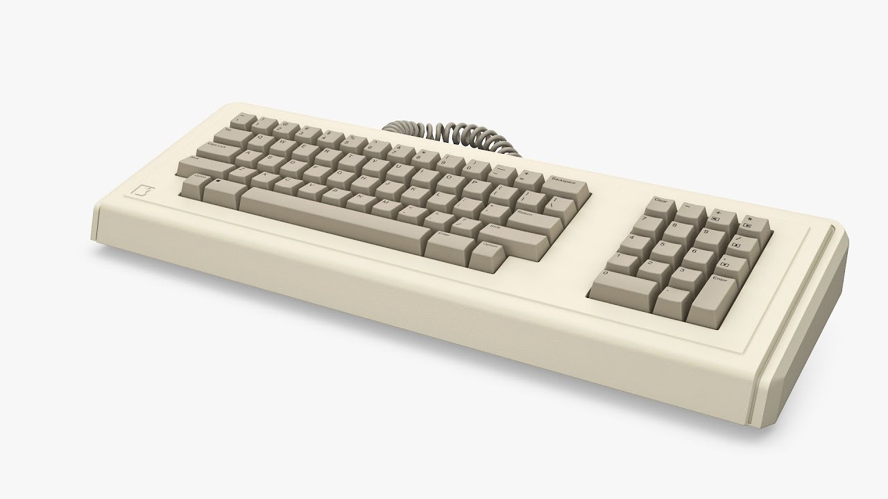 360 Apple Lisa A6MB101 Keyboard Vintage 1983-1986 M 1 - YouTube