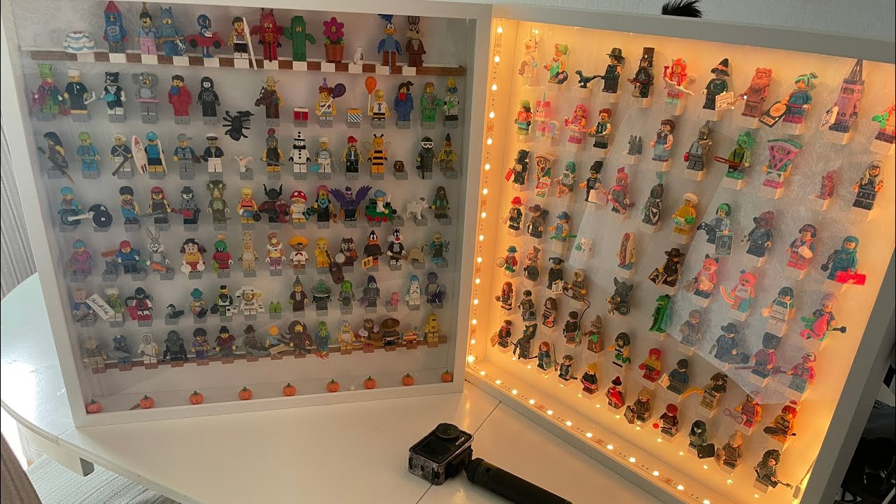 Lego minifigure display frame - real time how to guide. - YouTube