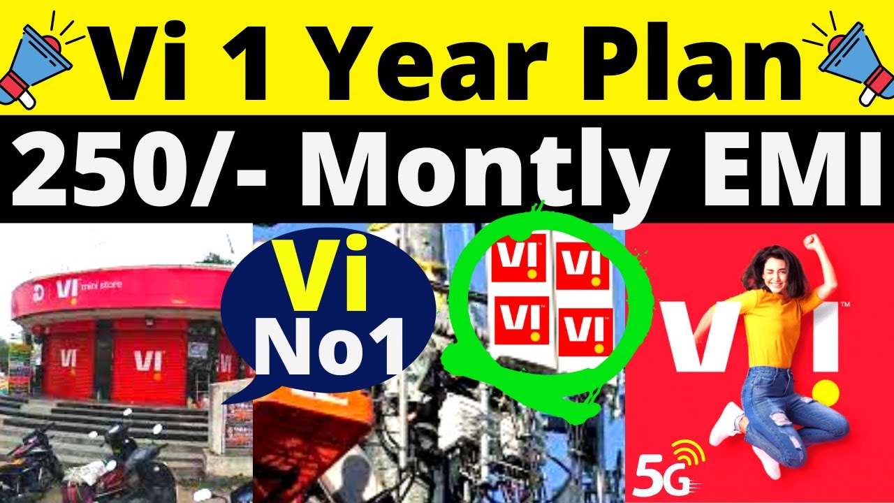 Vi 1 Year Recharge Plan At Just 250 Only | Vi Recharge On EMI Offer ...