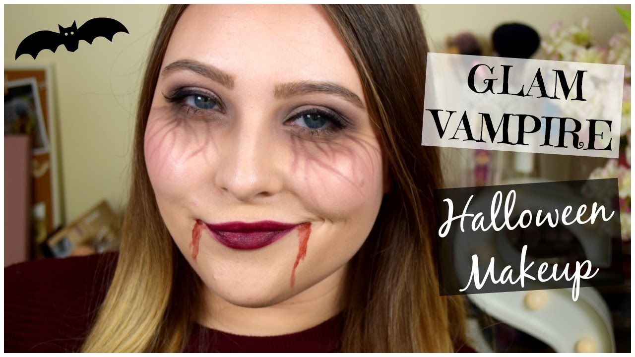 Easy & Quick Glam Vampire Halloween Makeup Tutorial - YouTube
