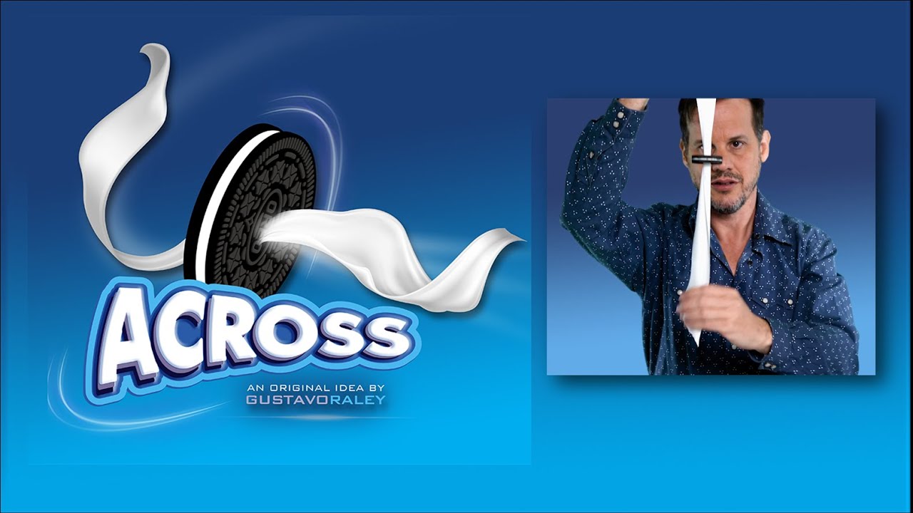 Across by Gustavo Raley Magic Trick Cookie Biscuit Oreo - YouTube